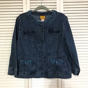 Ruby Rd. | Jackets & Coats | Ruby Rd Beaded Denim Jacket | Poshmark